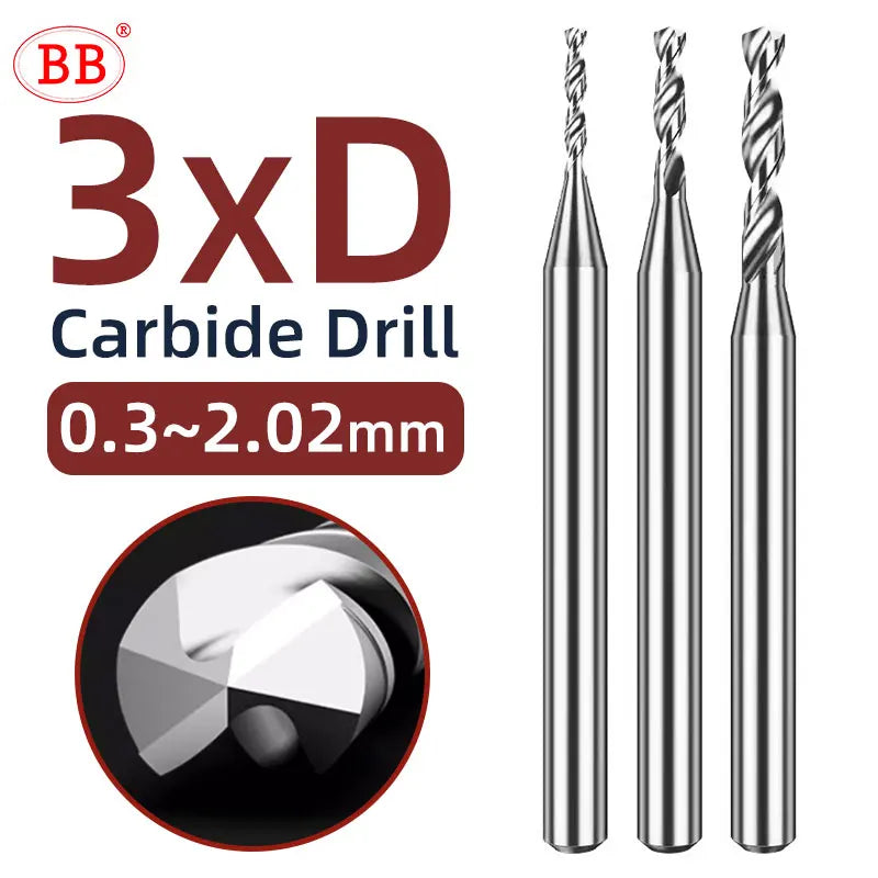 BB Micro Drill Solid Carbide Bit Mini CNC Aluminum Hole Making Extern ...